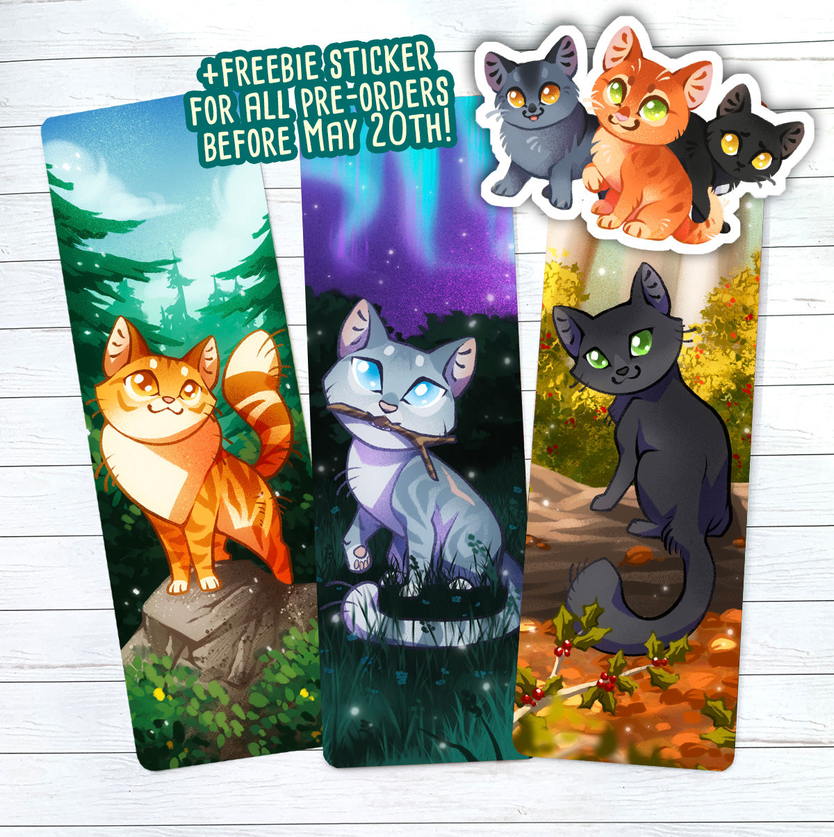 [PRE-ORDER] Power of Three Bookmark set - Warrior Cats – Shinepaw Design
