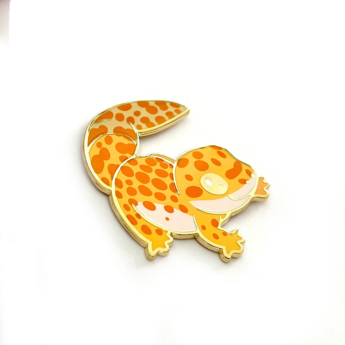 Yellow Leopard Gecko Hard Enamel Pin – Shinepaw Design