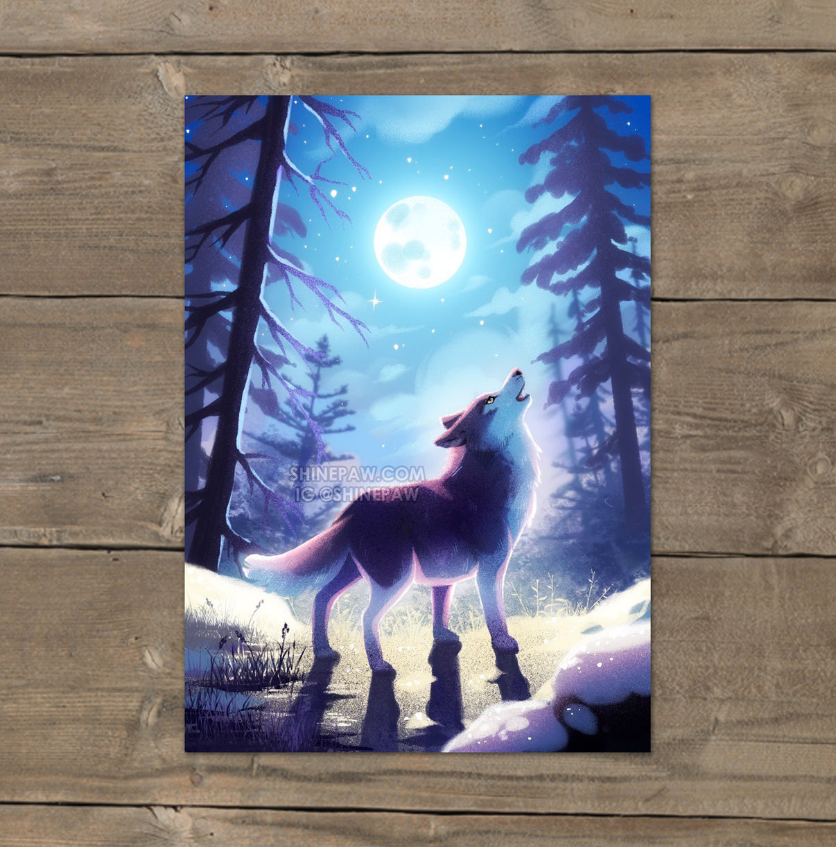 Howling - Wolf Art Print – Shinepaw Design