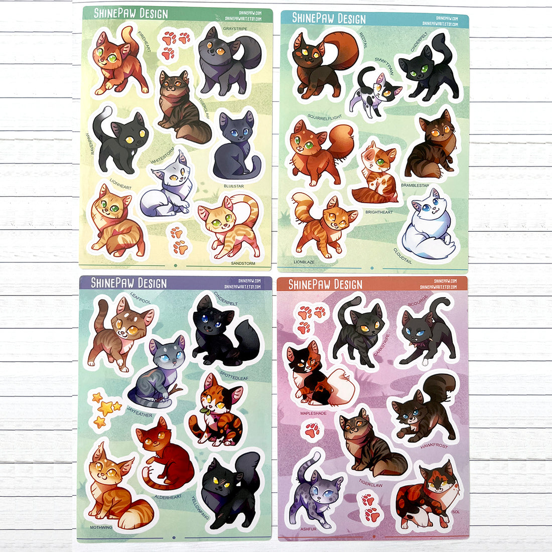 Warrior Cats Sticker Sheet - Medicine cats – Shinepaw Design