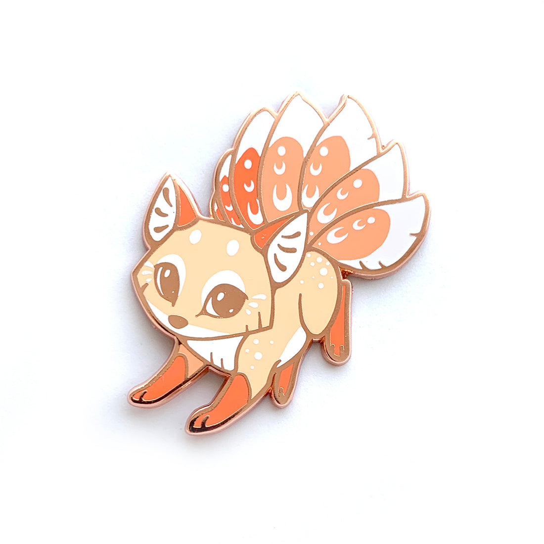 Pink Kitsune Enamel Pin – Shinepaw Design