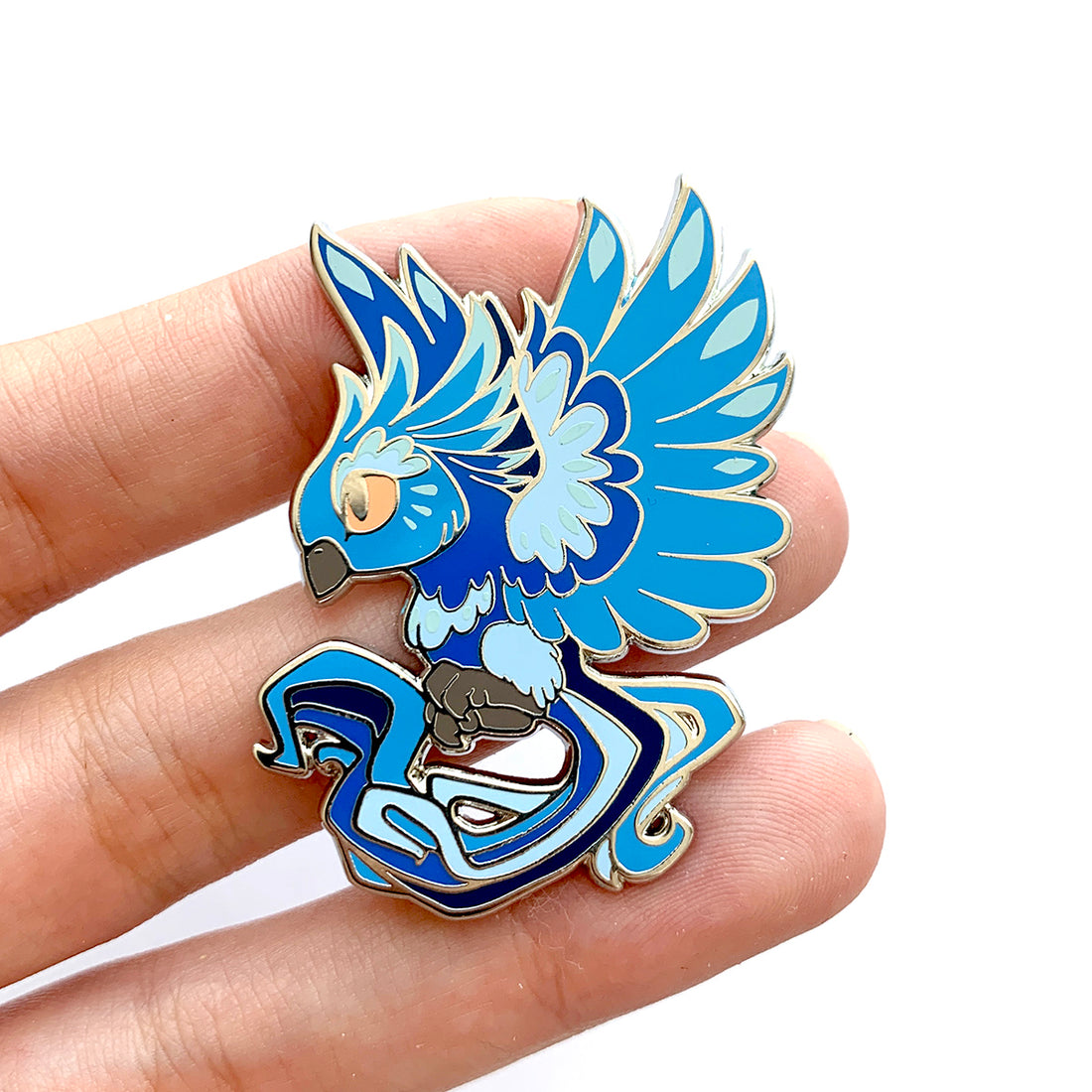 Blue Phoenix Enamel Pin – Shinepaw Design