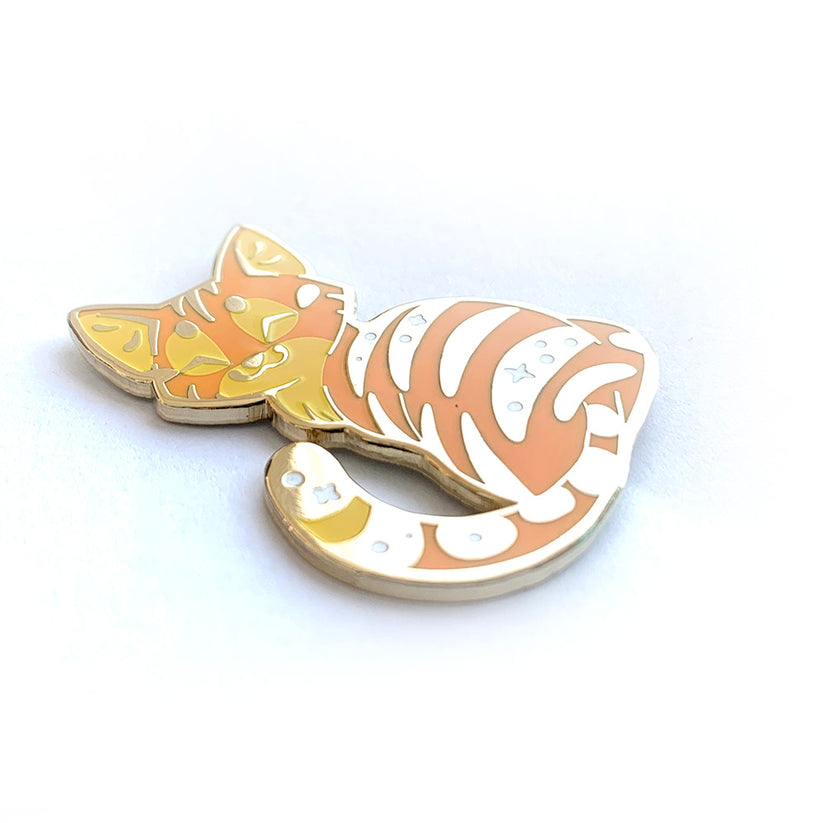 Tabby Cat Enamel Pin – Shinepaw Design